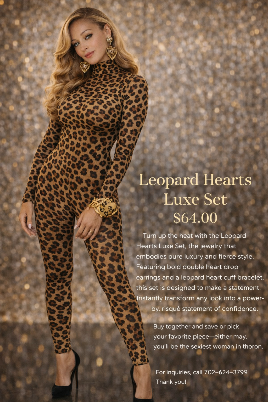 Leopard Hearts Luxe Statement Set – Pretty Pieces